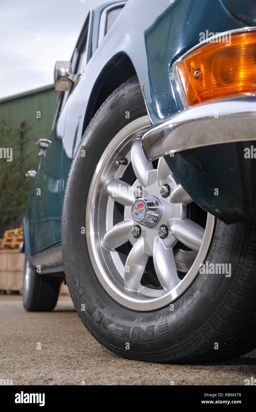 Minilite style alloy wheel on a 1969 Triumph 2000 classic British ...