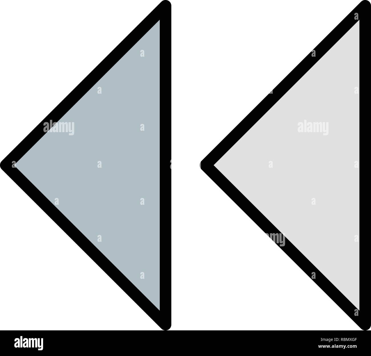 Vector Backward Arrows Icon Stock Vector Image & Art - Alamy