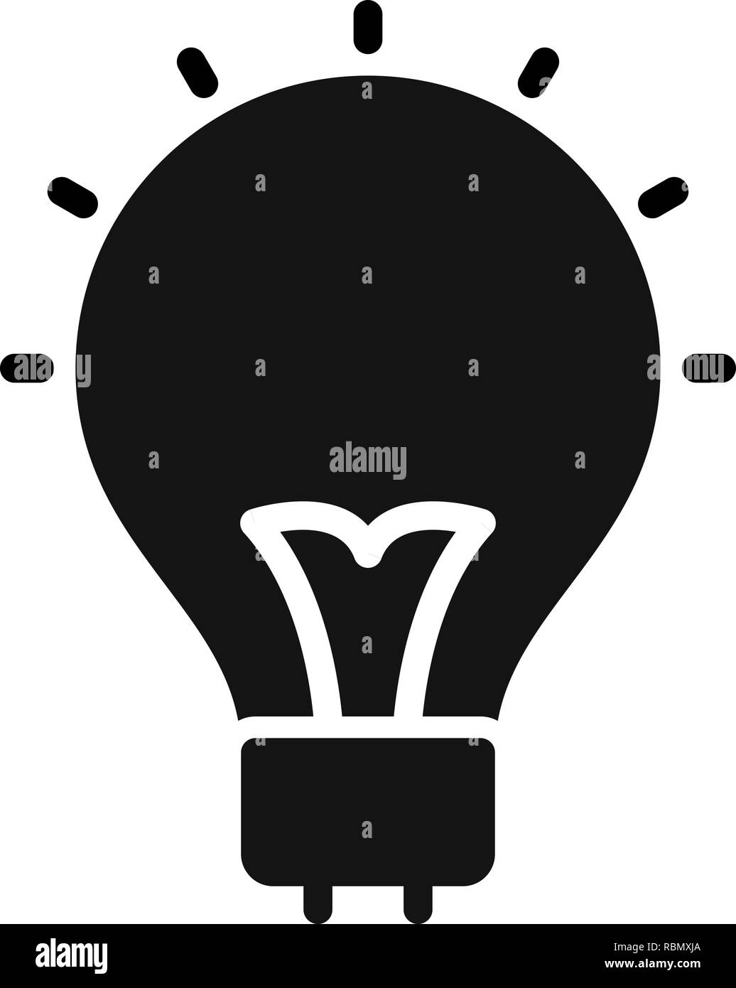 Vector Bulb Icon Stock Vector Image & Art - Alamy