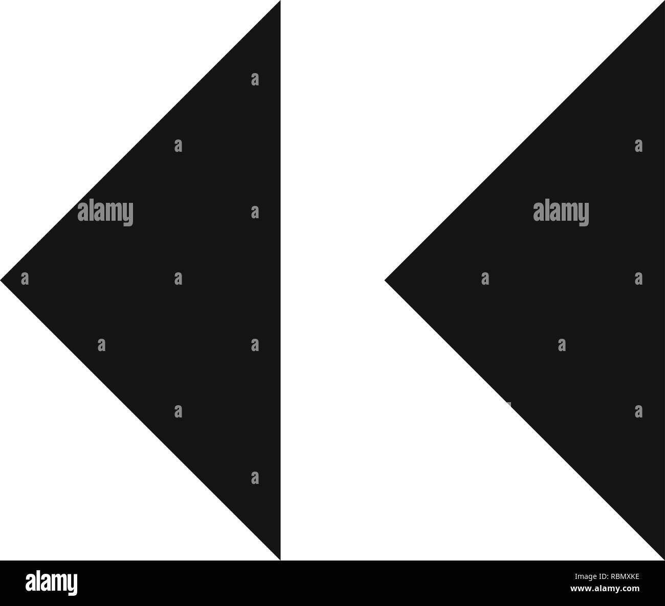 Vector Backward Arrows Icon Stock Vector Image & Art - Alamy