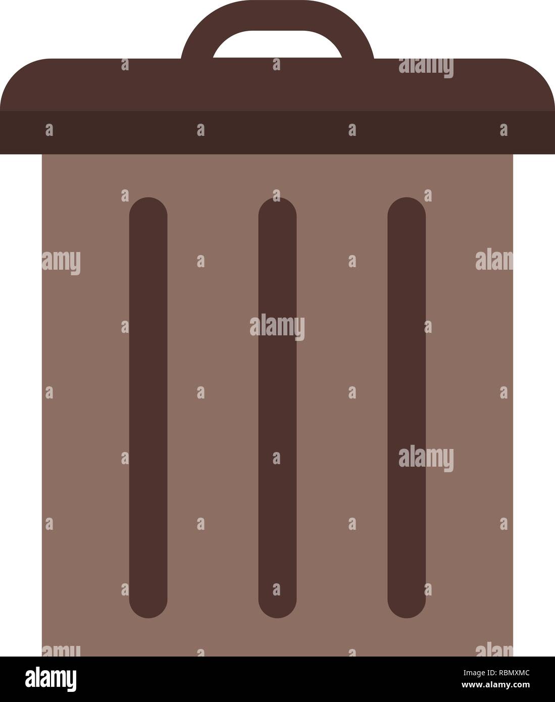 Trash icon symbol flat hi-res stock photography and images - Alamy