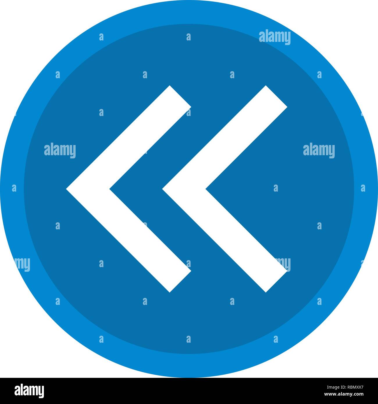 Vector Backward Arrows Icon Stock Vector Image & Art - Alamy