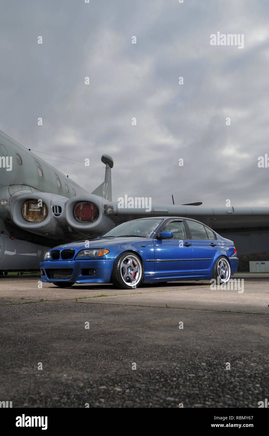 E46 shape BMW 320d 3 Series German saloon car Stock Photo - Alamy