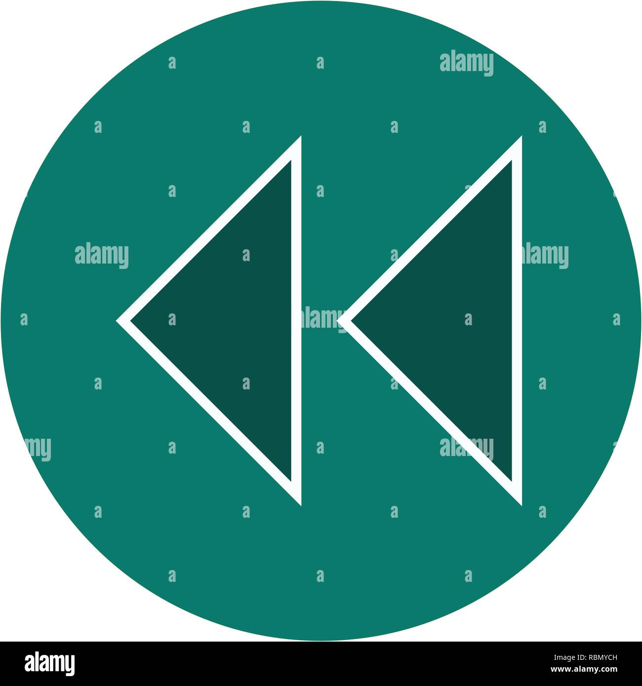 Vector Backward Arrows Icon Stock Vector Image & Art - Alamy