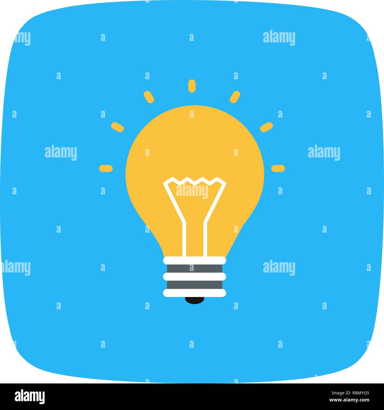 Vector Bulb Icon Stock Vector Image & Art - Alamy