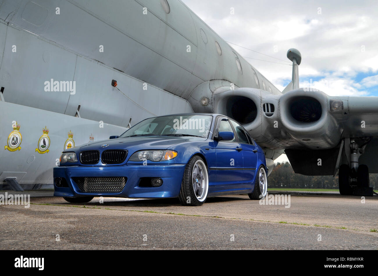 E46 shape BMW 320d 3 Series German saloon car Stock Photo - Alamy
