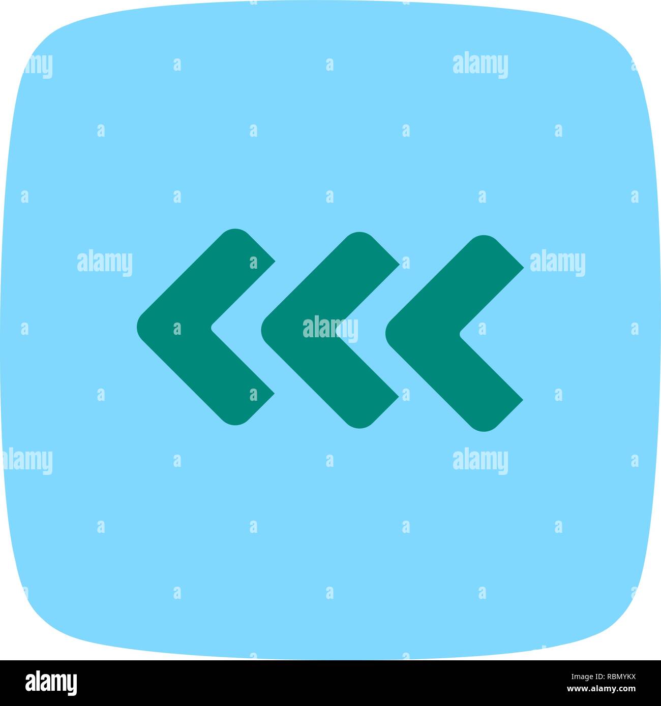 Vector Backward Arrows Icon Stock Vector Image & Art - Alamy