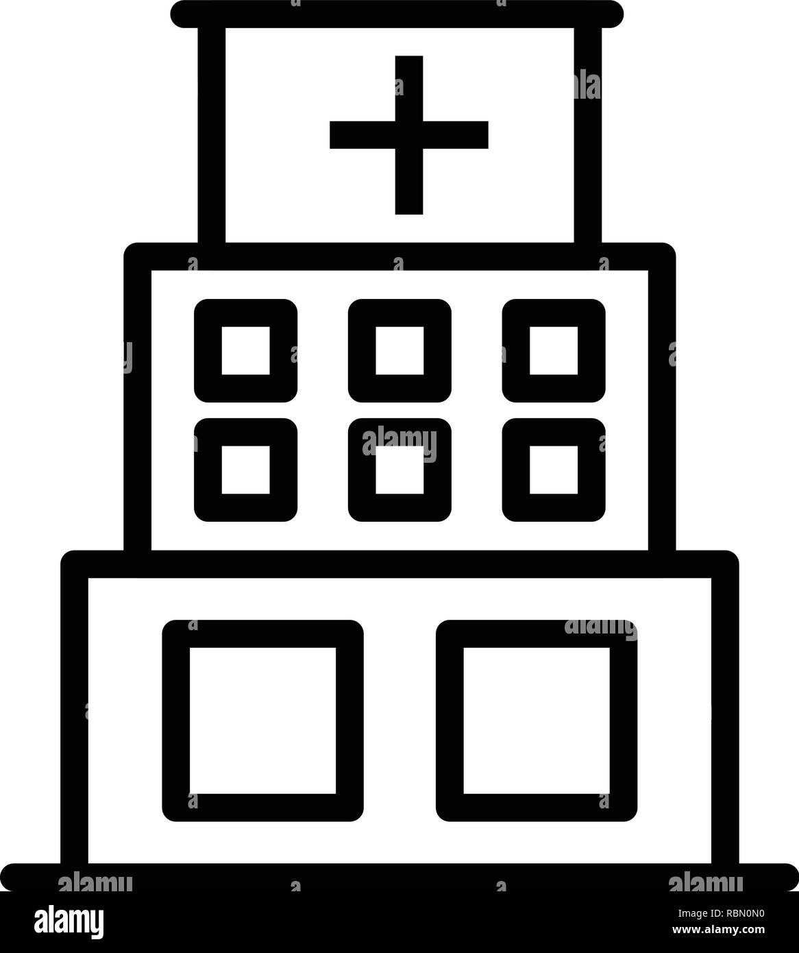 Vector Hospital Icon Stock Vector Image & Art - Alamy