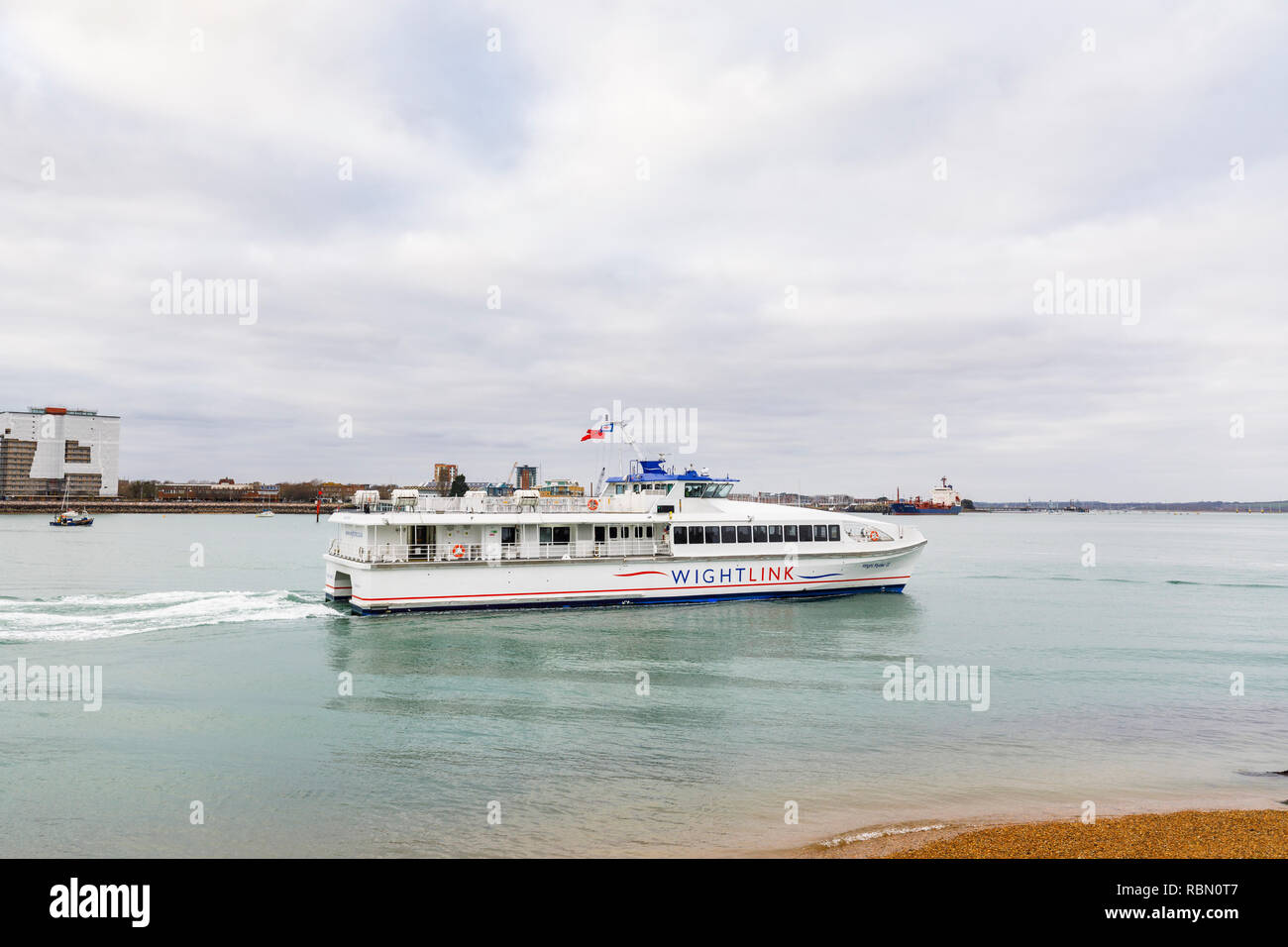 Wight Link catamaran passenger ferry service vessel Wight Ryder II ...