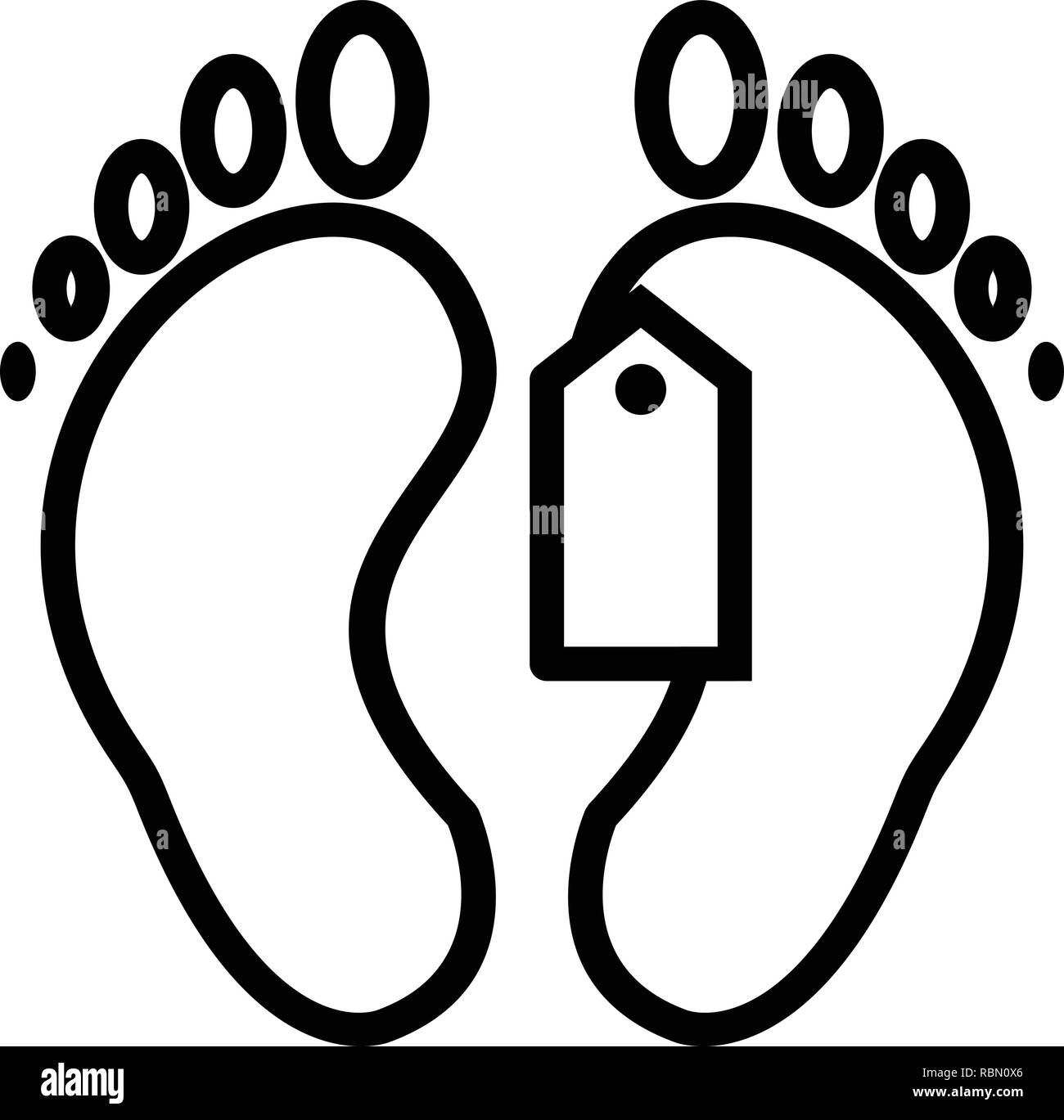 Vector Toe Tag Icon Stock Vector Image & Art - Alamy