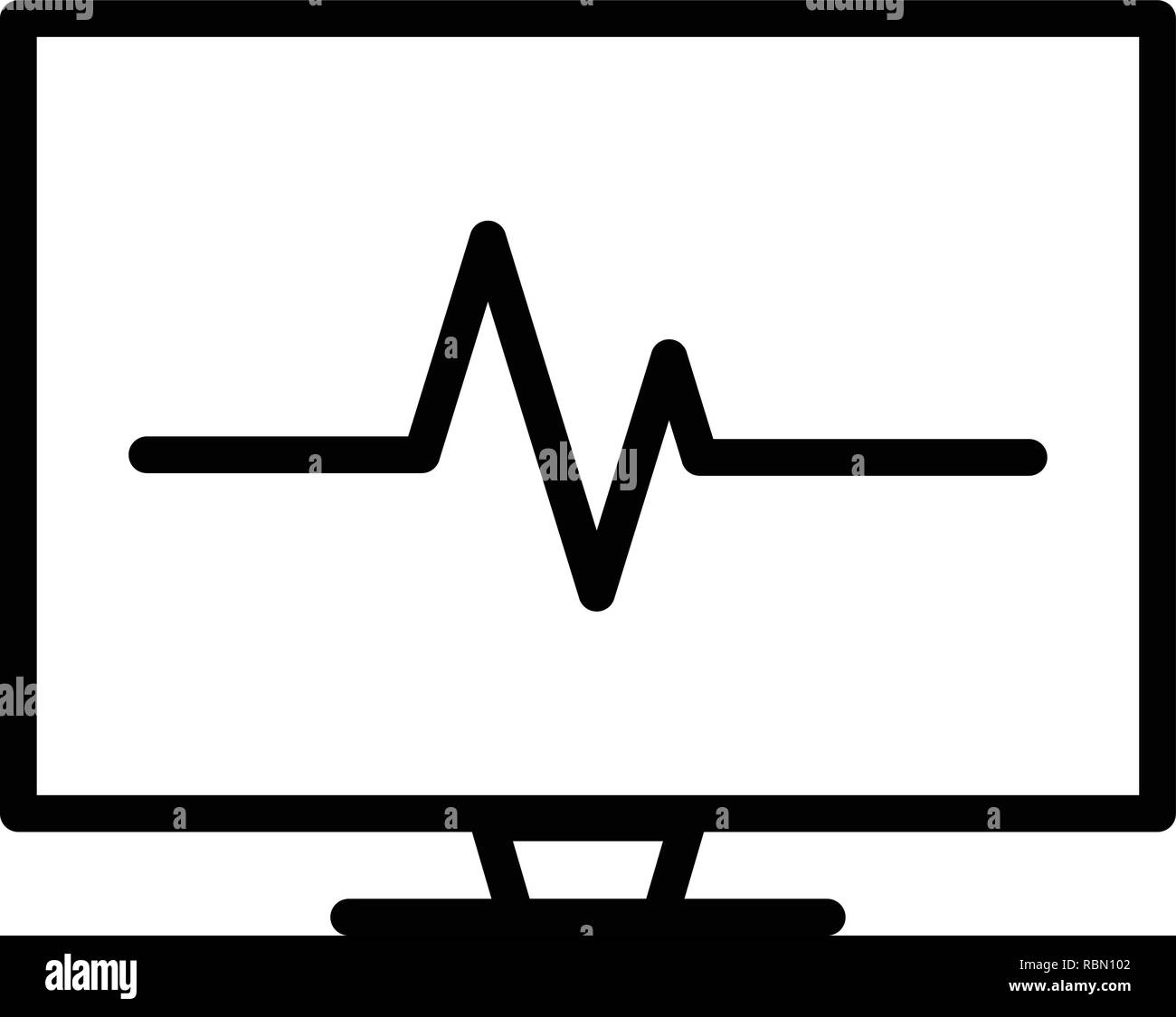 Vector ECG Icon Stock Vector Image & Art - Alamy
