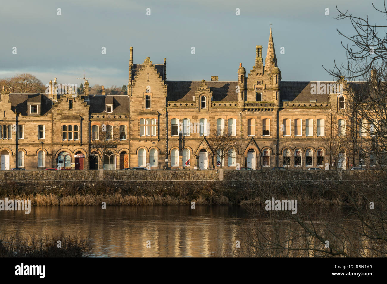 Winter sun illuminates Perth, Scotland UK Stock Photo - Alamy