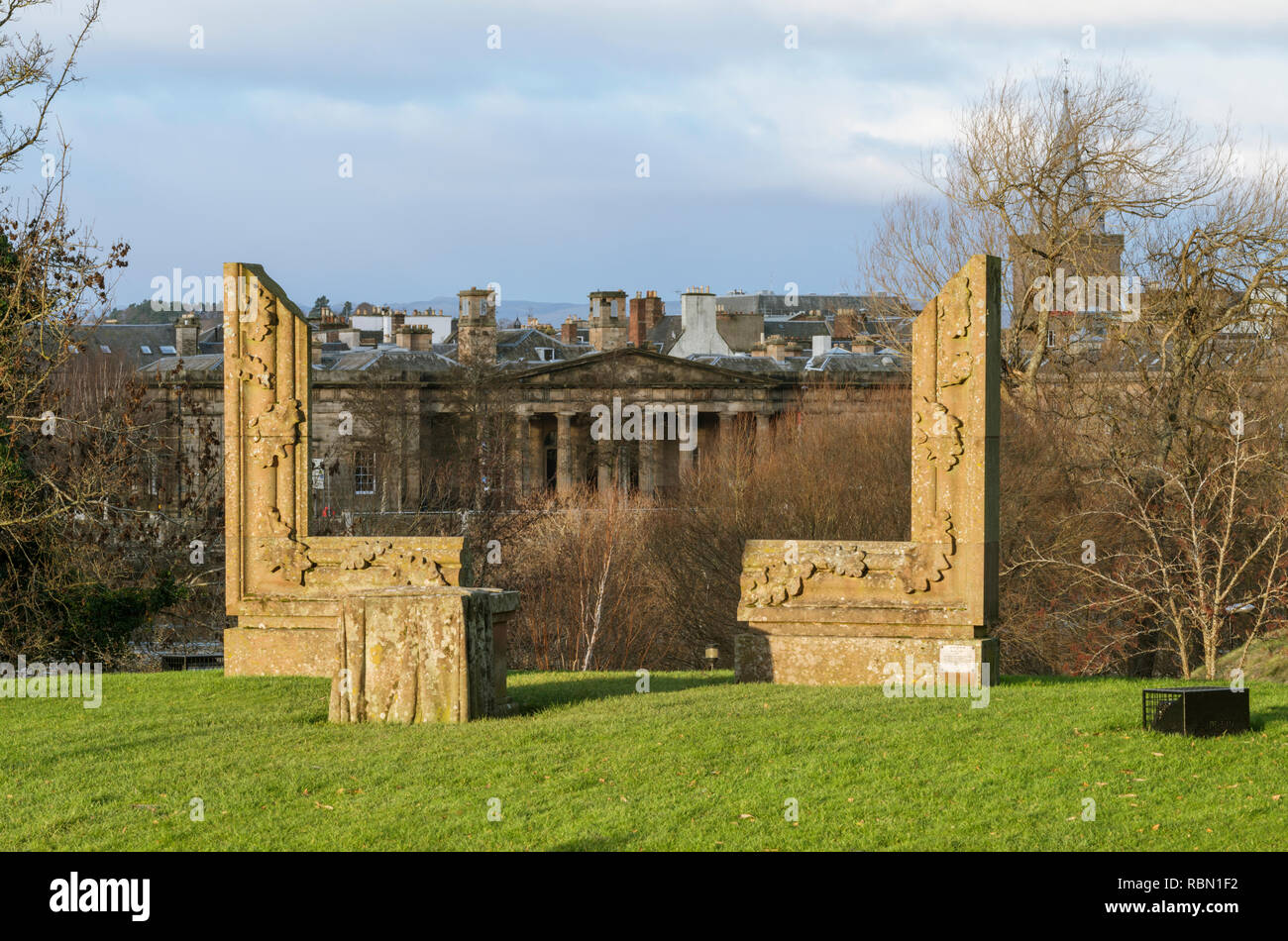 Winter sun illuminates Perth, Scotland UK Stock Photo - Alamy
