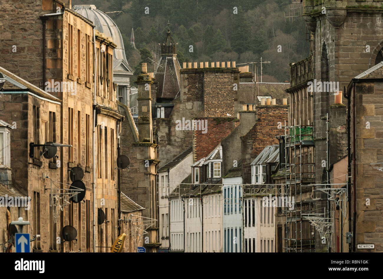 Winter sun illuminates Perth, Scotland UK Stock Photo - Alamy