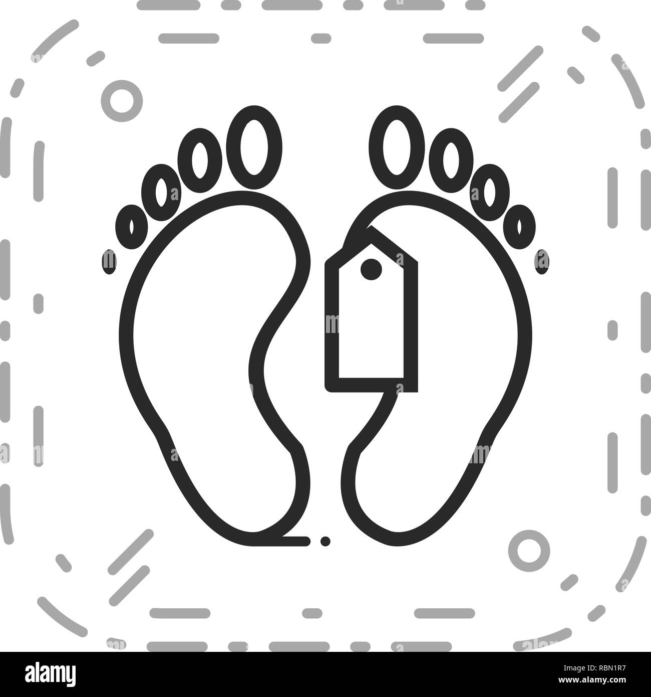 Vector Toe Tag Icon Stock Vector Image & Art - Alamy