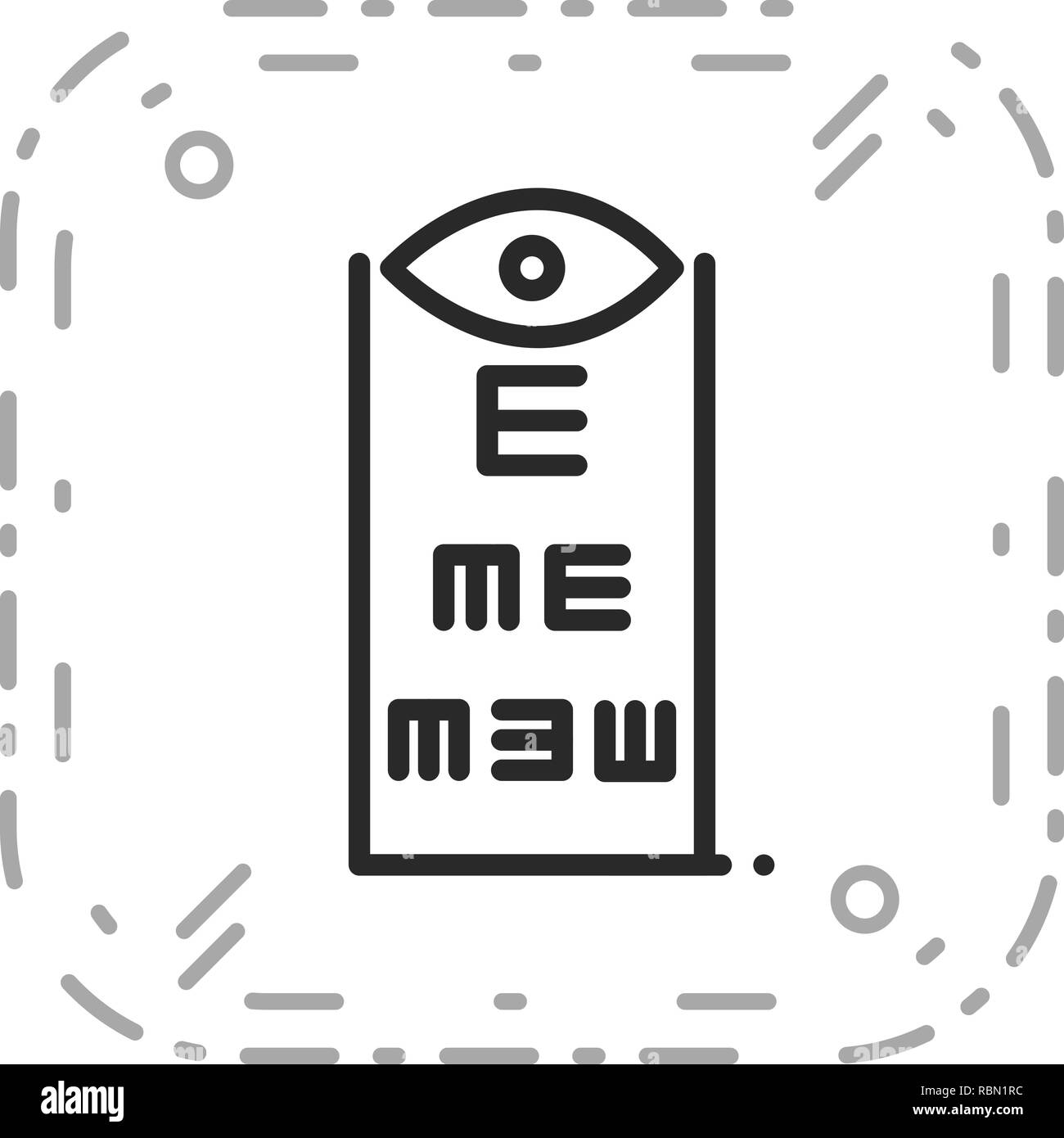 Vector Eye Test Icon Stock Vector Image & Art - Alamy