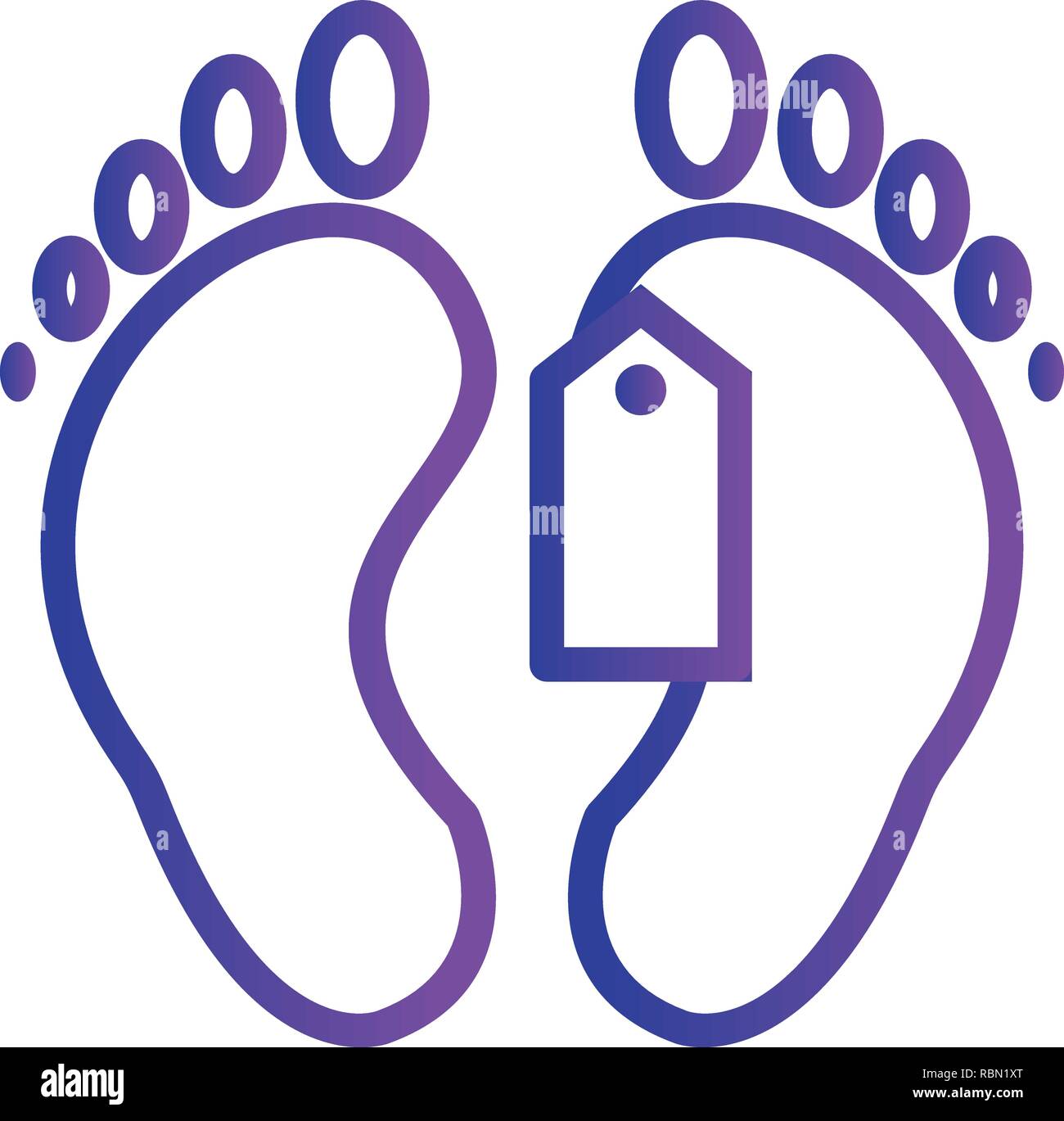 Vector Toe Tag Icon Stock Vector Image & Art - Alamy