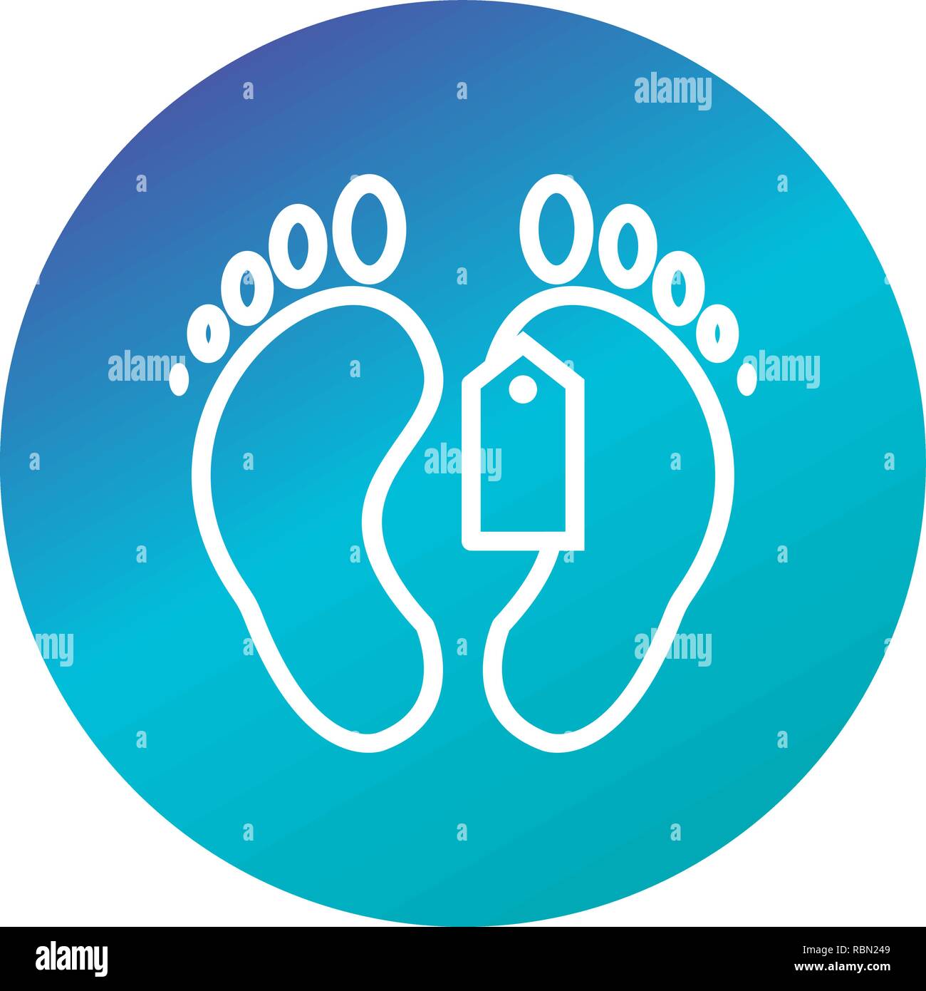 Vector Toe Tag Icon Stock Vector Image & Art - Alamy