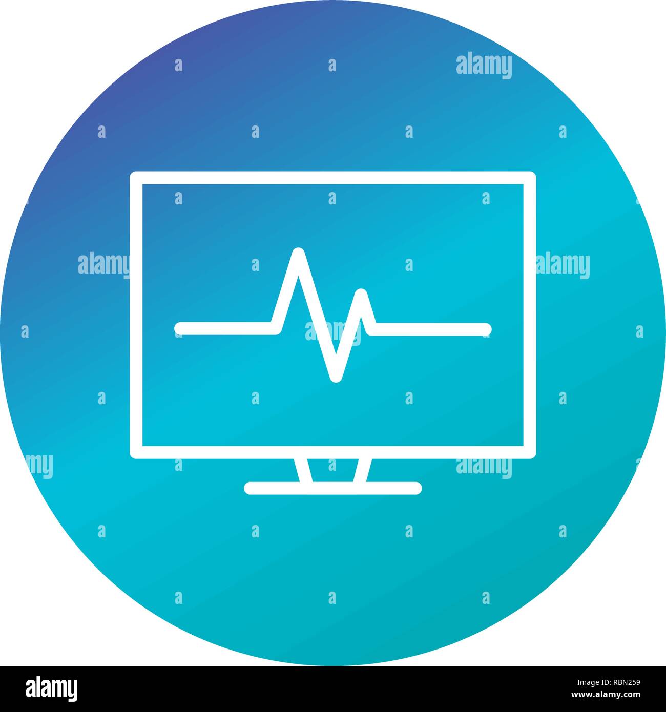 Vector ECG Icon Stock Vector Image & Art - Alamy