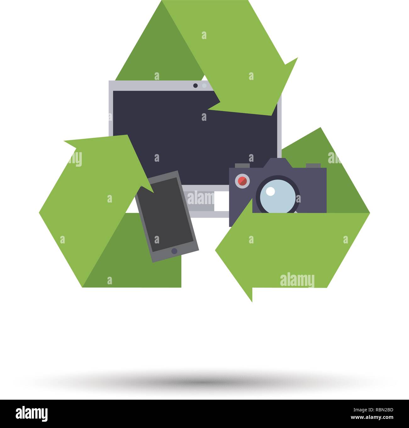 Waste electronics Stock Vector Images - Alamy