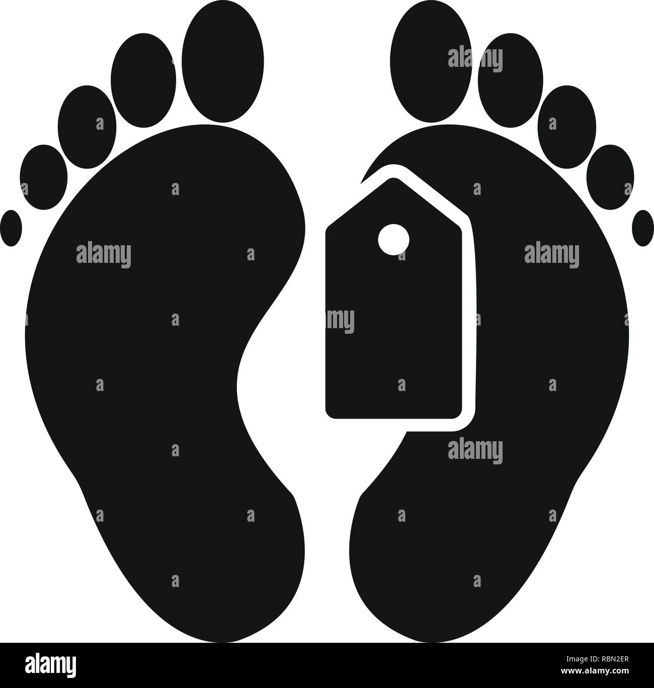 Vector Toe Tag Icon Stock Vector Image & Art - Alamy