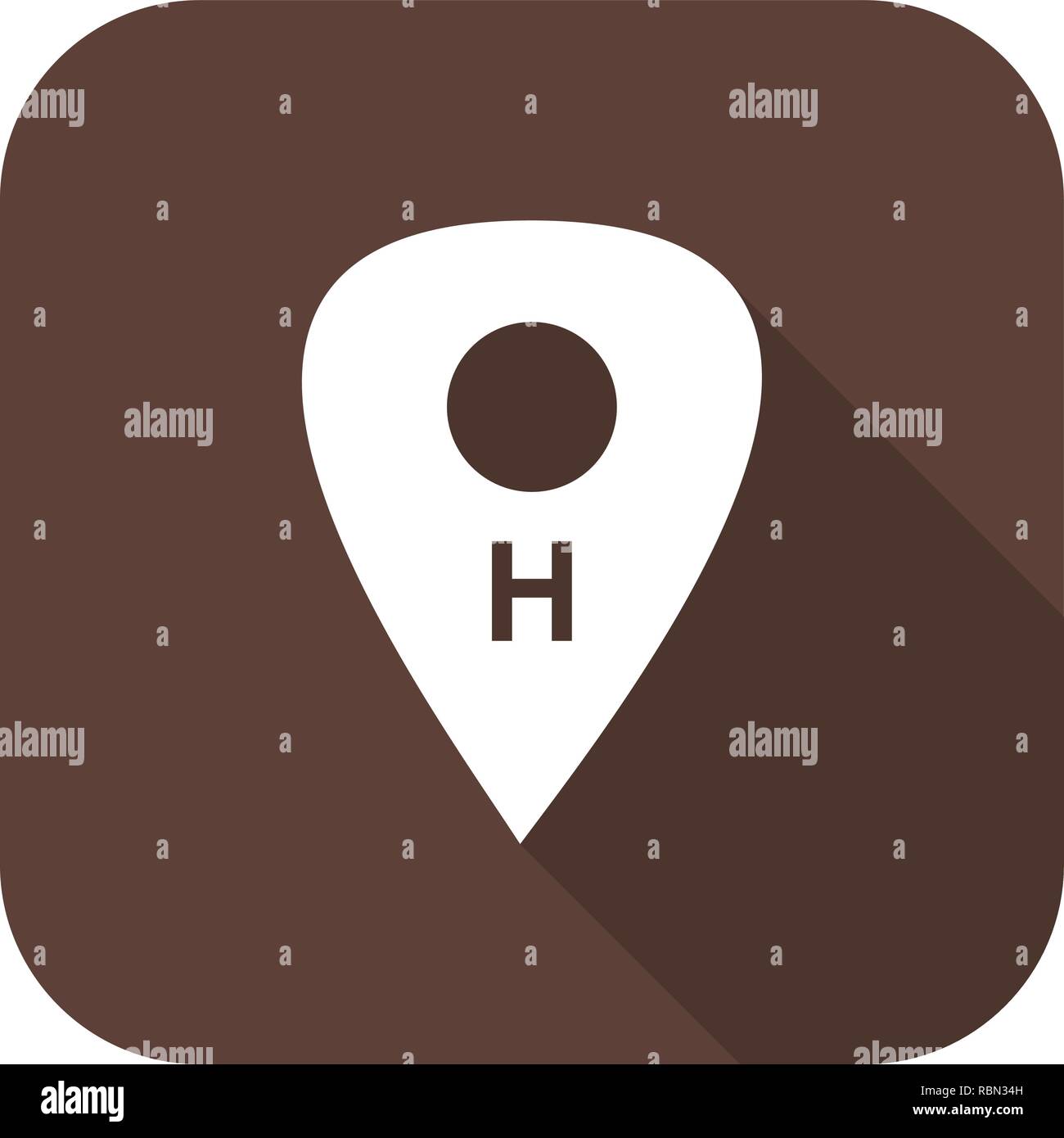 Vector Hospital Location Icon Stock Vector Image & Art - Alamy