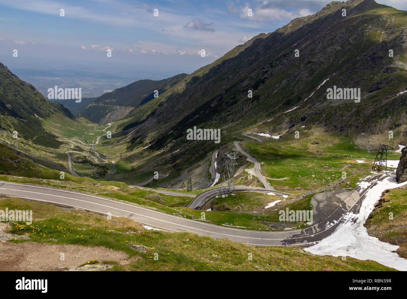 One of the windiest roads in the world is the Transfagaras highway ...