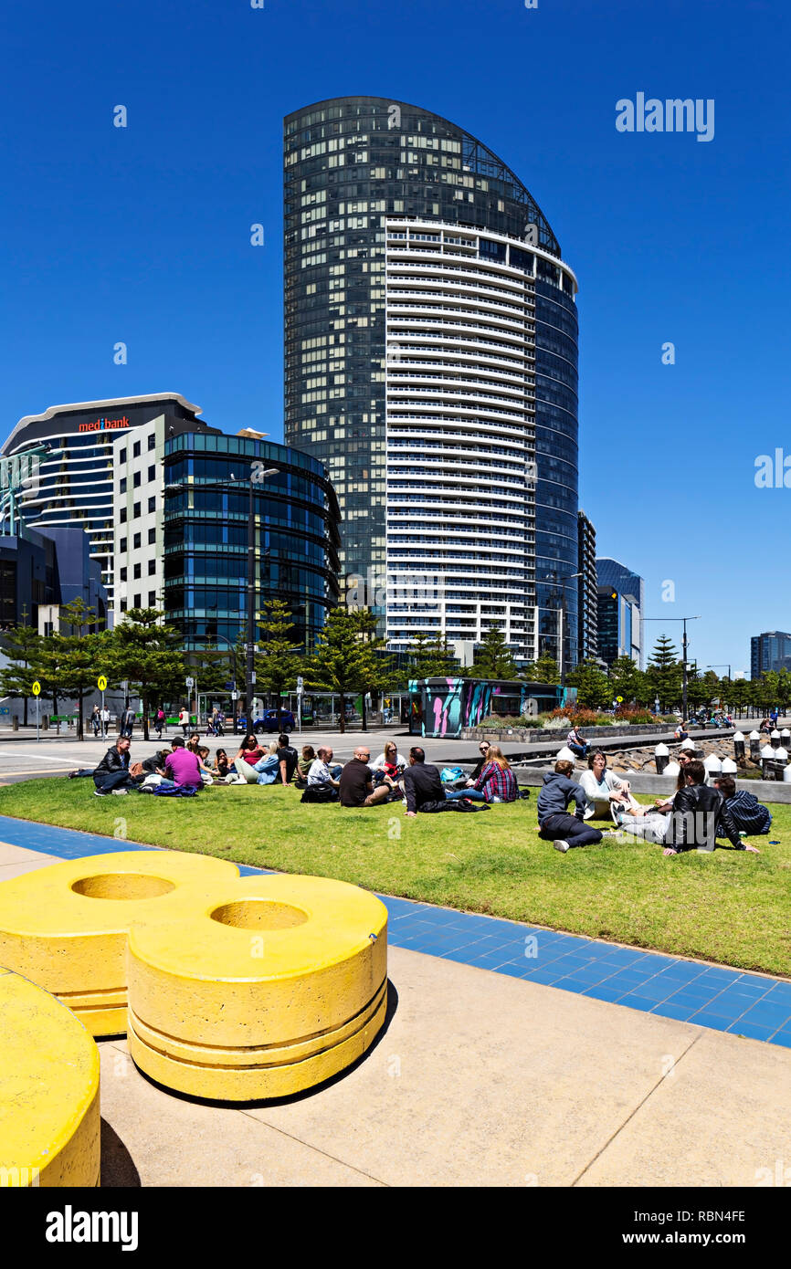 The luxury Victoria Point residential apartments ( seen in background ...
