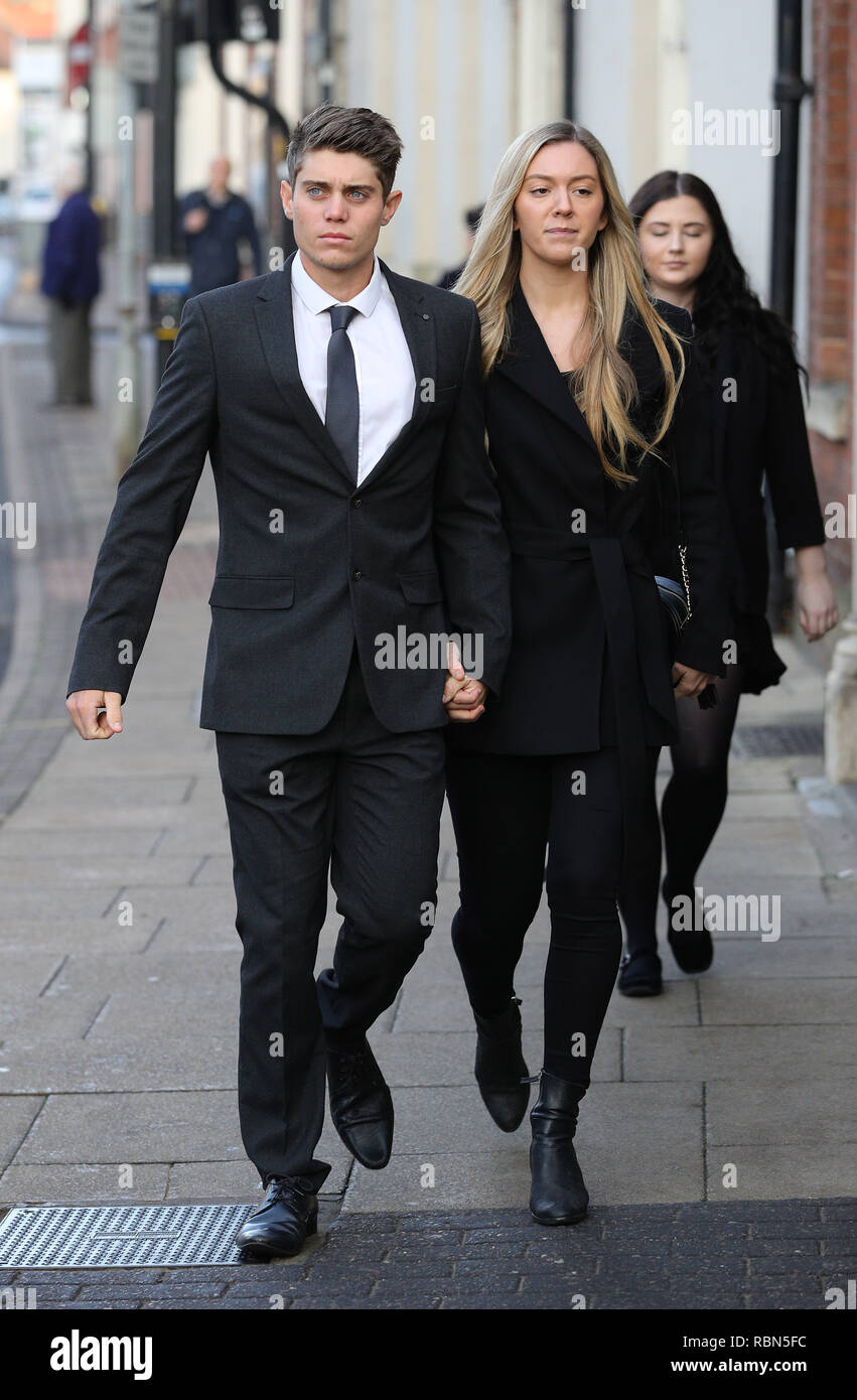 Alex Hepburn arriving at Worcester Crown Court where he is charged with ...