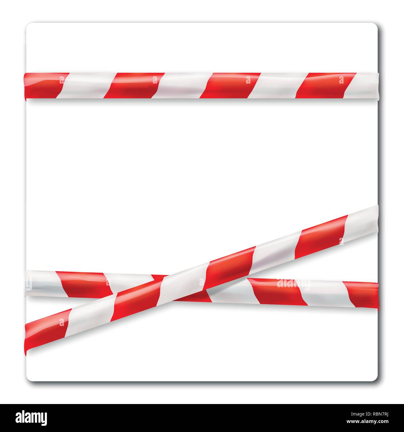 Construction barrier red white tape Stock Vector Images - Alamy
