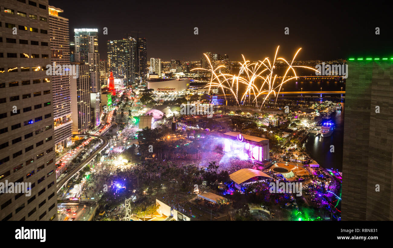 performing live at overview of ultra music festival or ultra miami from ...