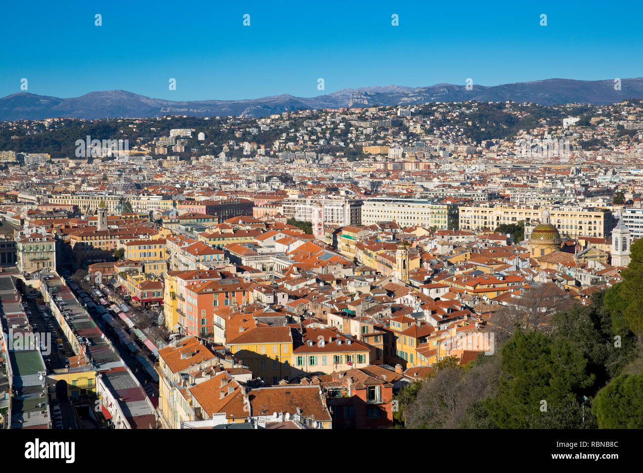 Panorama of Nice from Colline du Château, France Stock Photo - Alamy