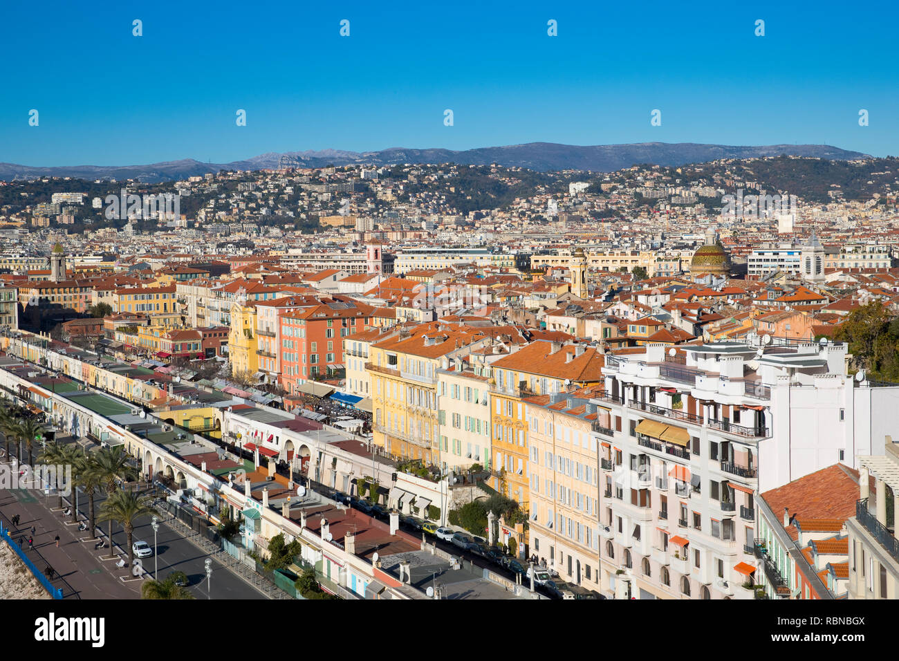 Panorama of Nice from Colline du Château, France Stock Photo - Alamy