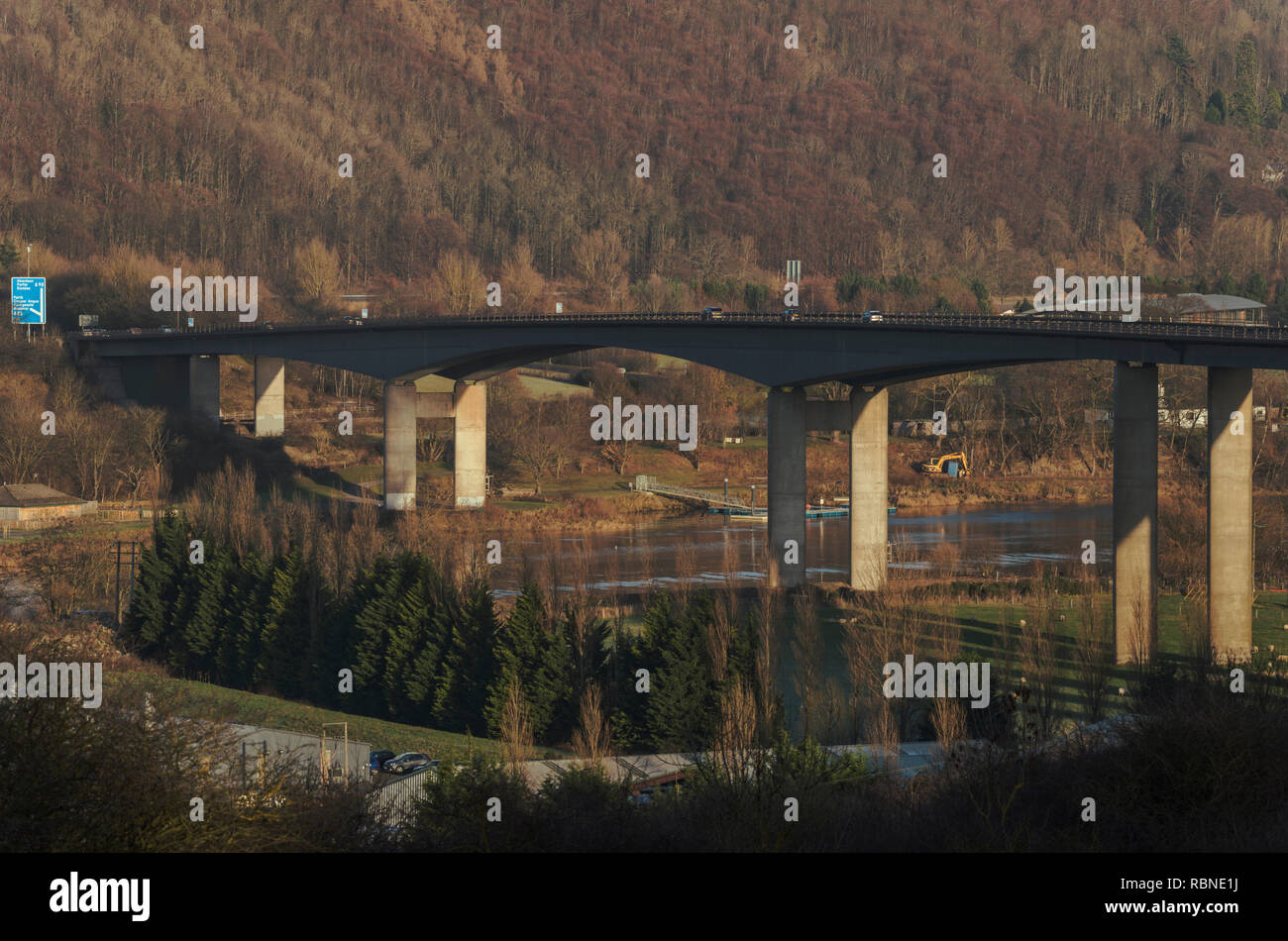 Friarton bridge, at Perth, is a major element of the motorway network ...
