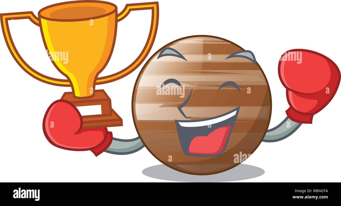 Boxing winner craft Jupiter planet in the character Stock Vector Image ...