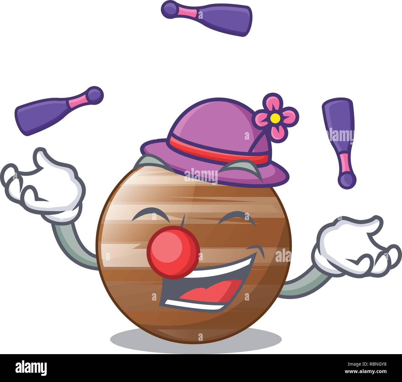 Juggling craft Jupiter planet in the character Stock Vector Image & Art ...