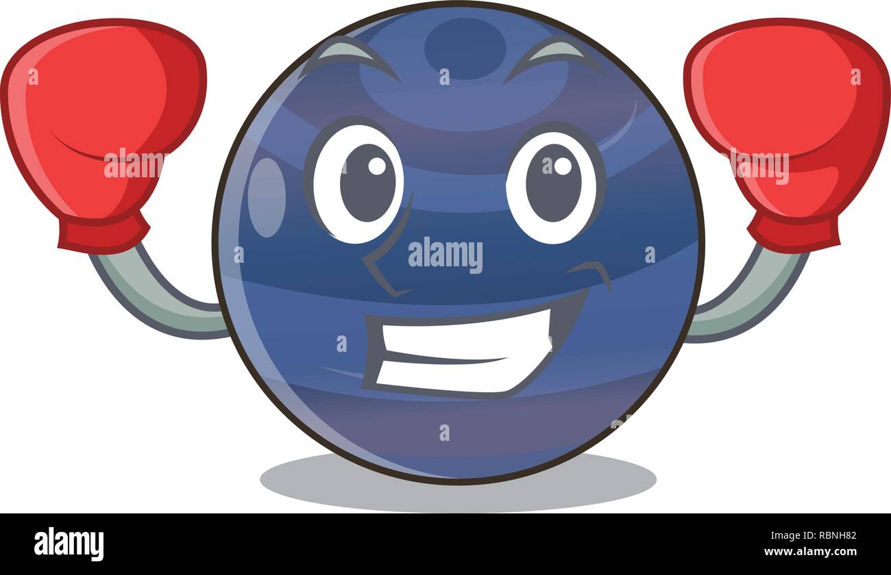 Boxing planet neptune in the shape character Stock Vector Image & Art ...