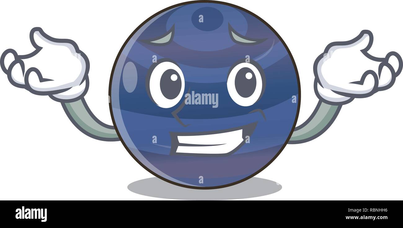 Grinning neptune planet the isolated with mascot Stock Vector Image ...