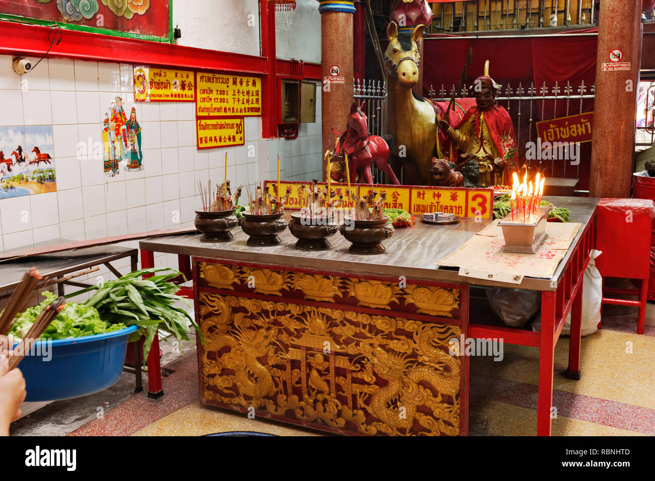 inside Chao Mae Pradu Shrine in Chinatown in Bangkok Stock Photo - Alamy