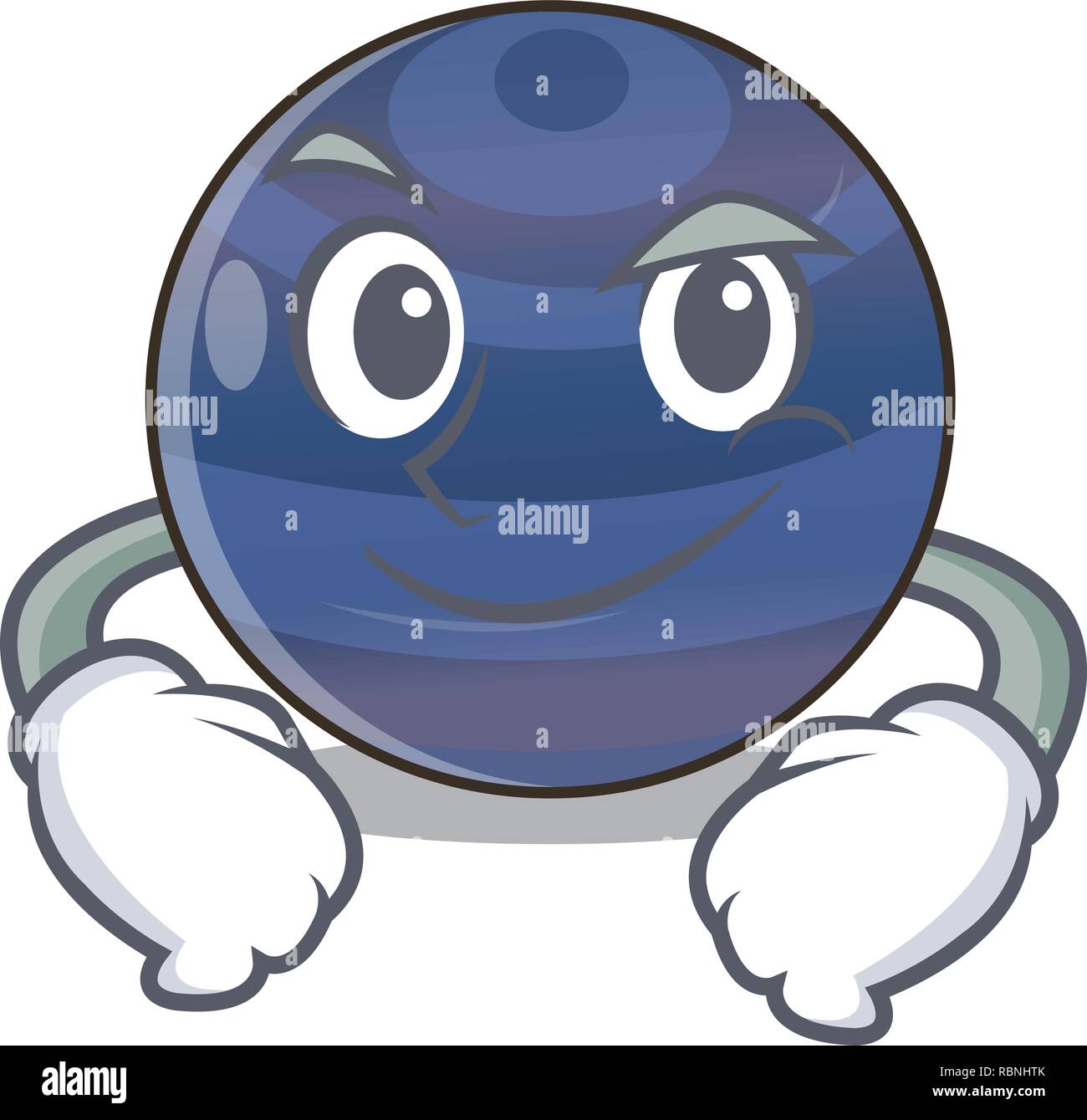 Smirking neptune planet the isolated with mascot Stock Vector Image ...