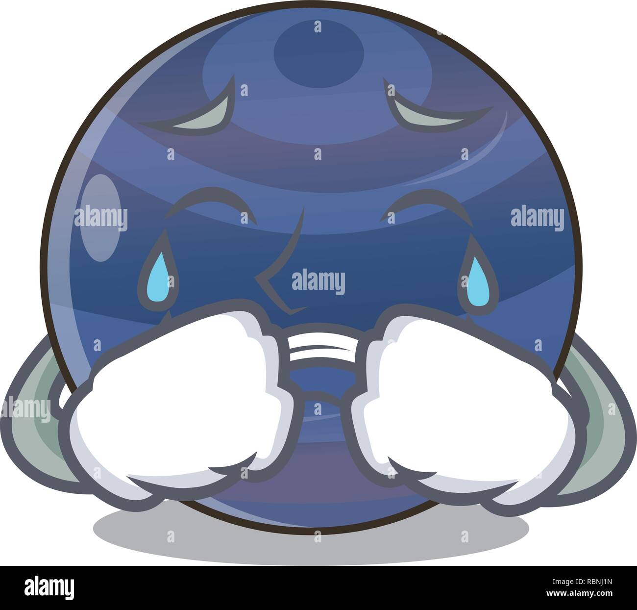 Crying planet neptune above the sky cartoon Stock Vector Image & Art ...