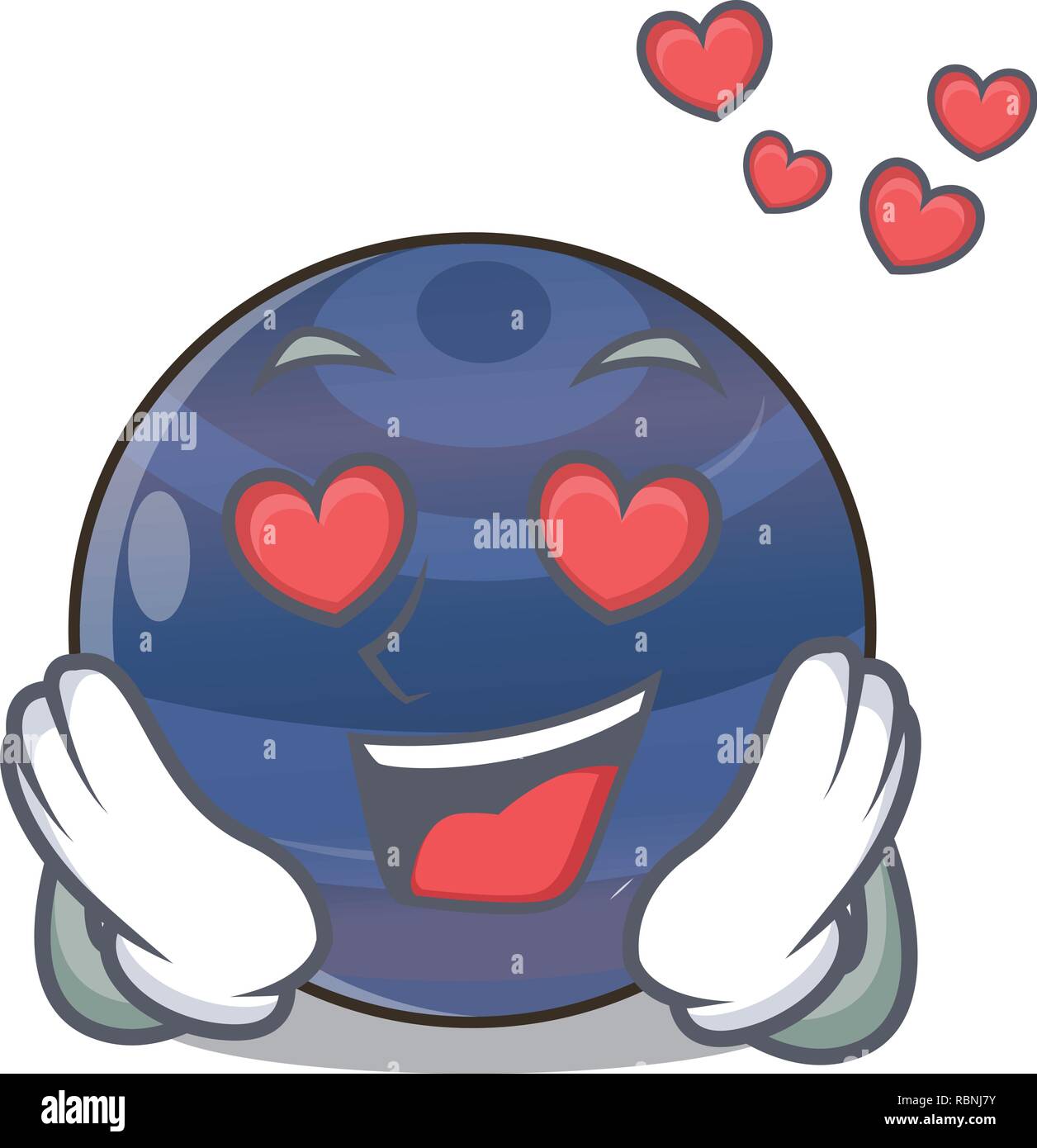 In love planet neptune above the sky cartoon Stock Vector Image & Art ...