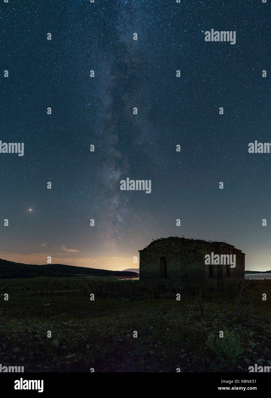 Beautiful milky way church hi-res stock photography and images - Alamy