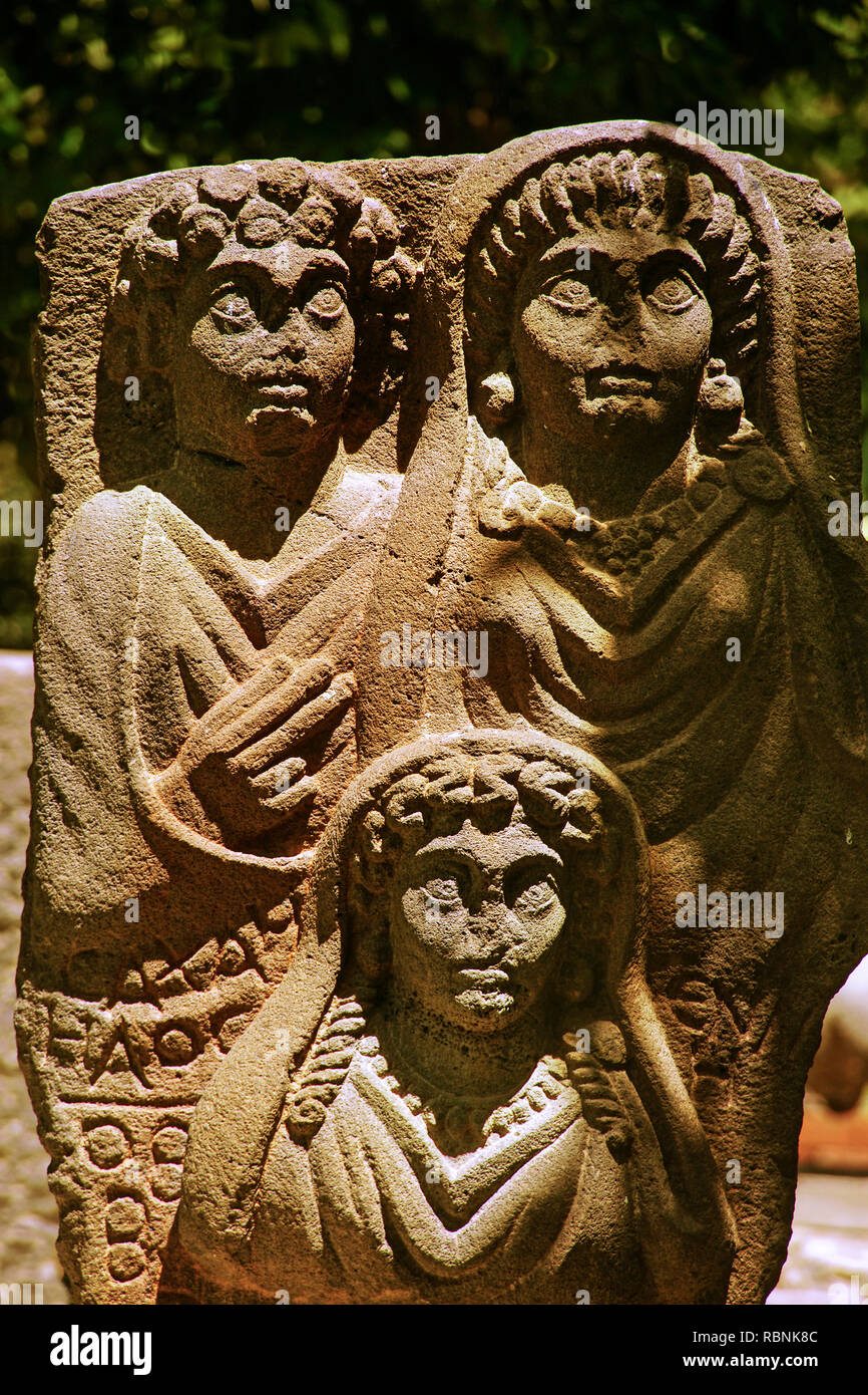 National Museum, Nabateen statue of 3 women. Damascus. Syria, Middle ...