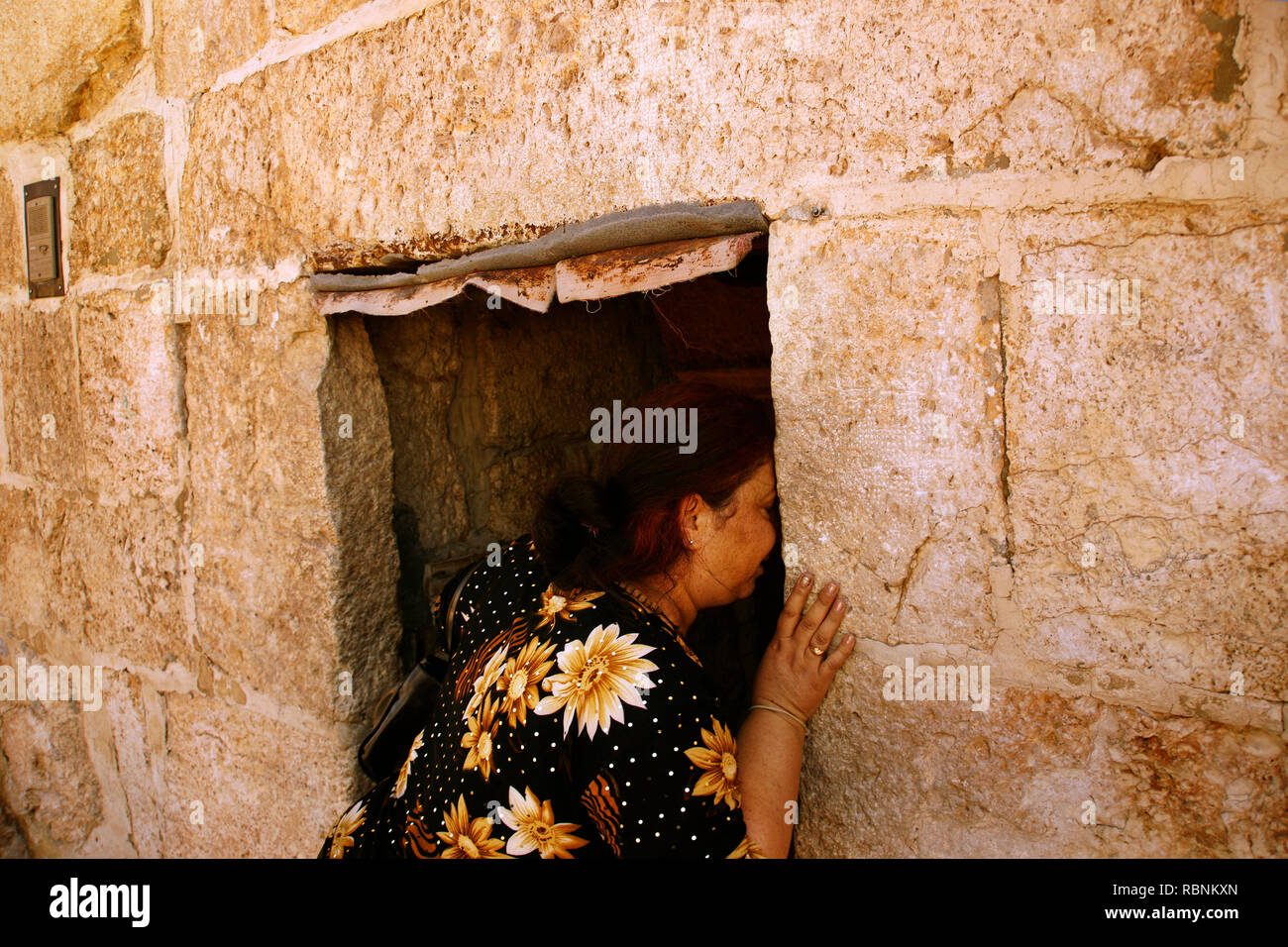 Pilgrim arriving at Monastery Notre dame de Seydnaya at Seydnaya ...