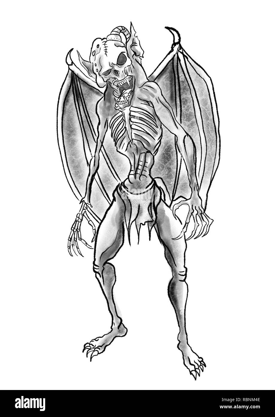 Demon red Black and White Stock Photos & Images - Alamy