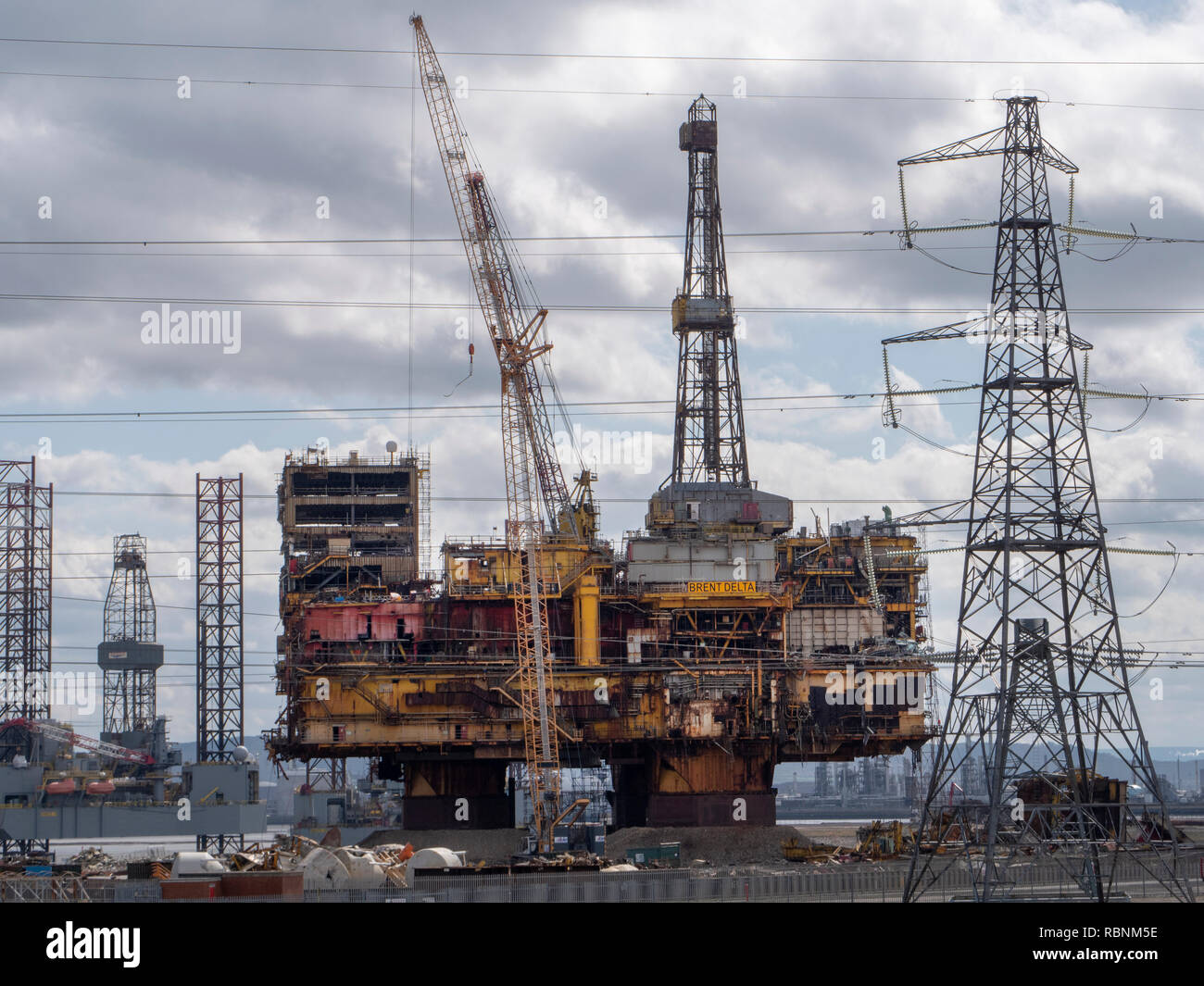 Offshore oil platform deck hi-res stock photography and images - Alamy