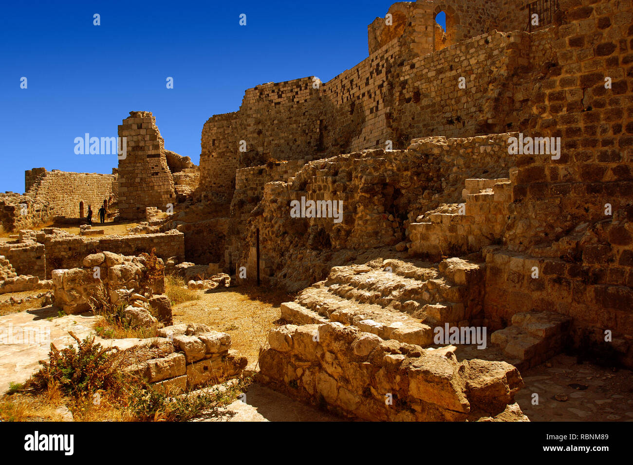 The Ismaelien Hashishin castle, Masyaf. Syria, Middle East Stock Photo ...