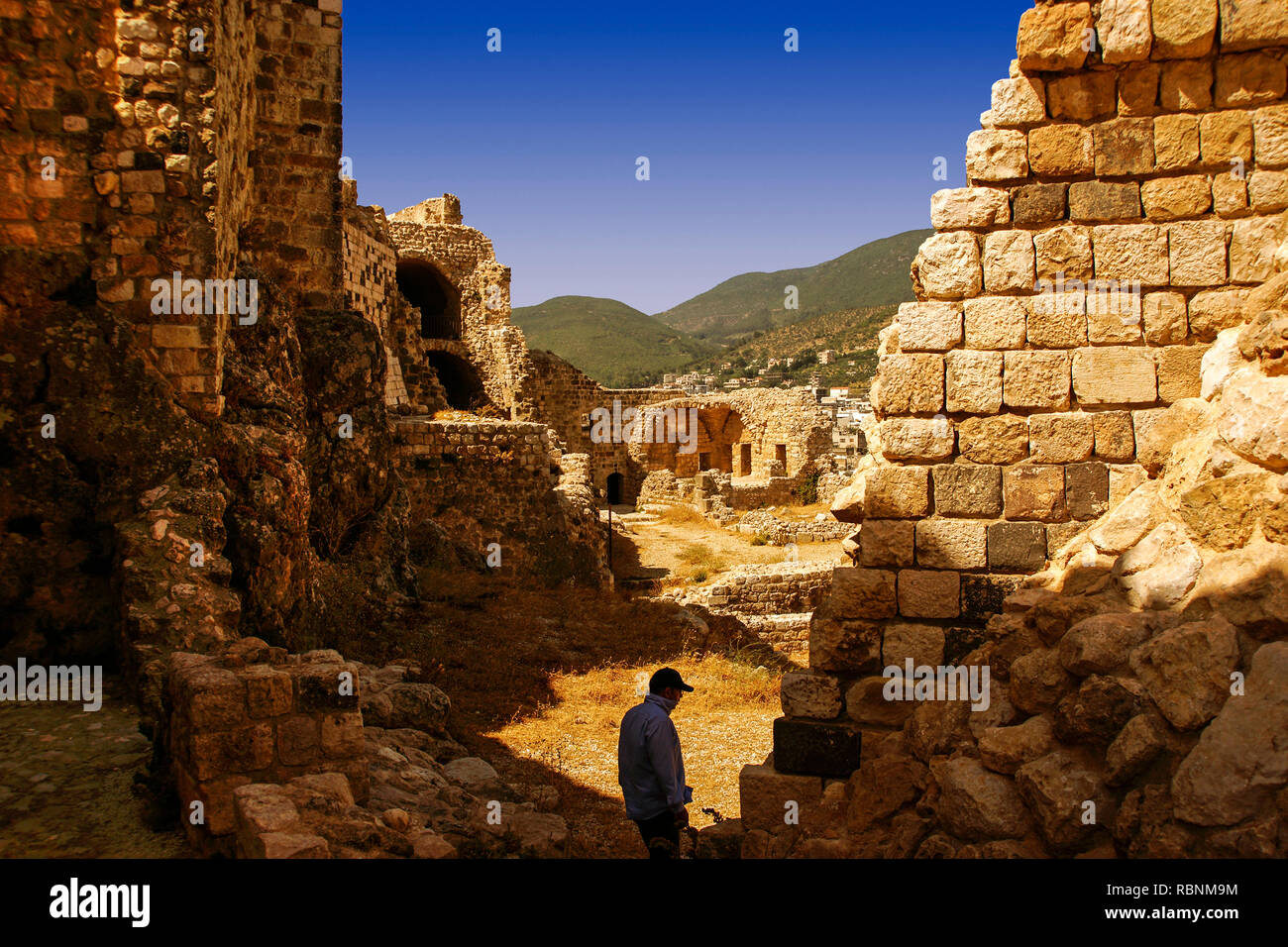 The Ismaelien Hashishin castle, Masyaf. Syria, Middle East Stock Photo ...