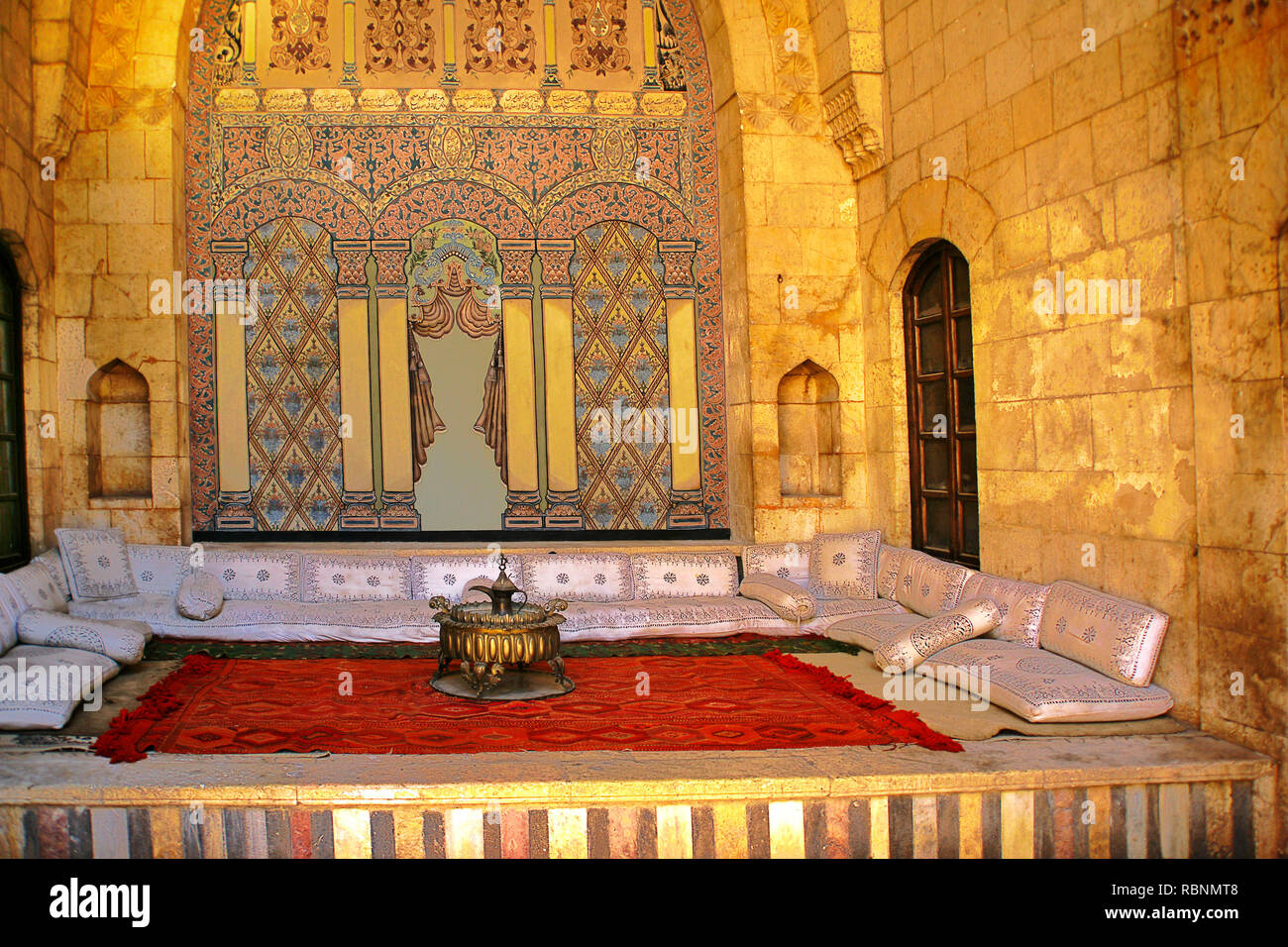 Azem Palace the iwan, Hama. Syria, Middle East Stock Photo - Alamy